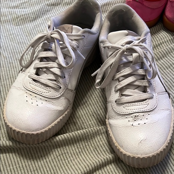 Puma | Shoes | Puma White Classic Sneakers With Perforated Toe | Poshmark